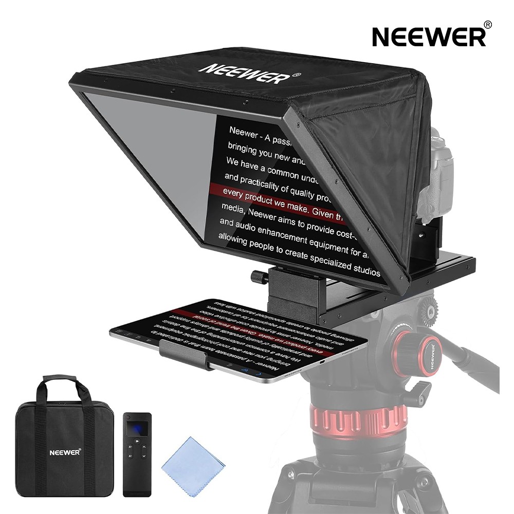 【楽天市場】【P10倍+2000円クーポン】NEEWER BASICS X16B プロンプター 16" アルミ合金製 昇降可能 iPad/タブレット/スマホ/DSLRカメラ用 組み立て不要 ...