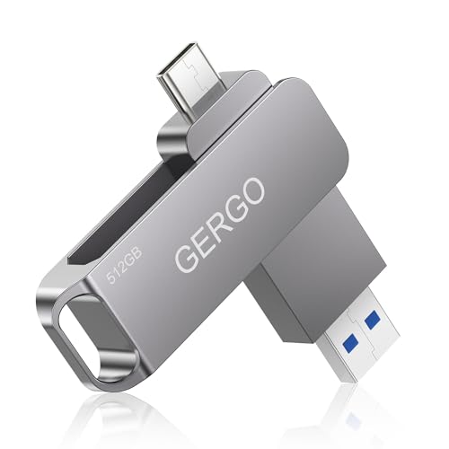 【楽天市場】2023新登場大容量1TB/512GB GERGO USBメモリ 512GB 1TB 2IN1 USB3.0 Type-C ...