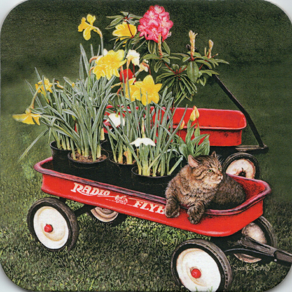 【楽天市場】【スエーレン・ロス】猫のコースター スプリングフィーバー：猫グッズMIMIKOBO