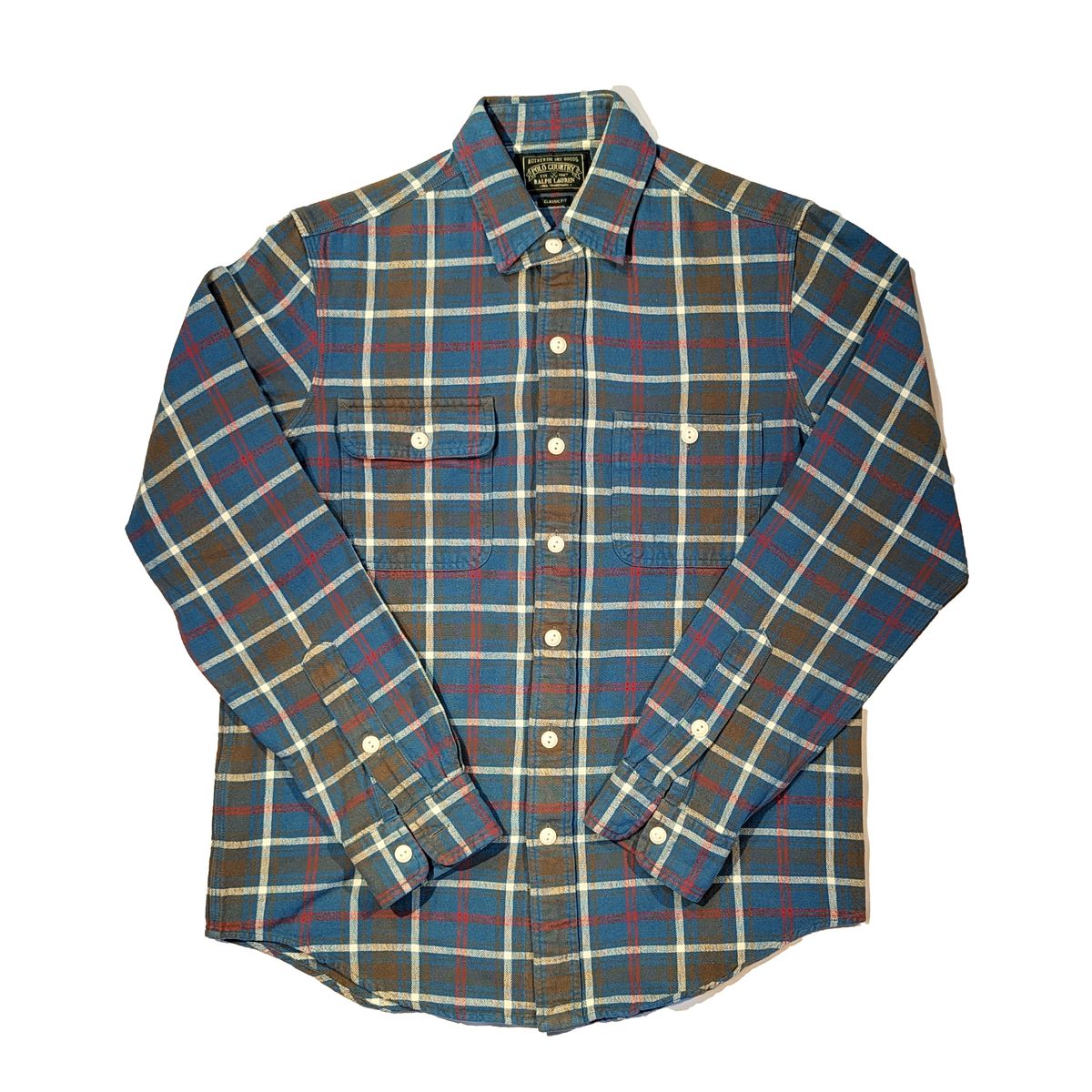 【楽天市場】POLO COUNTRY FLANNEL SHIRT フランネルシャツ 長袖シャツ ブルー：NELCARGO 楽天市場店