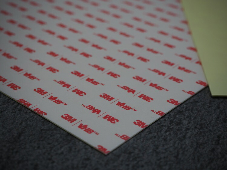 【楽天市場】【3M VHB アクリルフォーム両面 Y-4920 (0.40mm) 295mm×210mm 1枚入】エンブレム、看板、パネル、金属板等の固定用としても使用されており、工業用・建築 ...