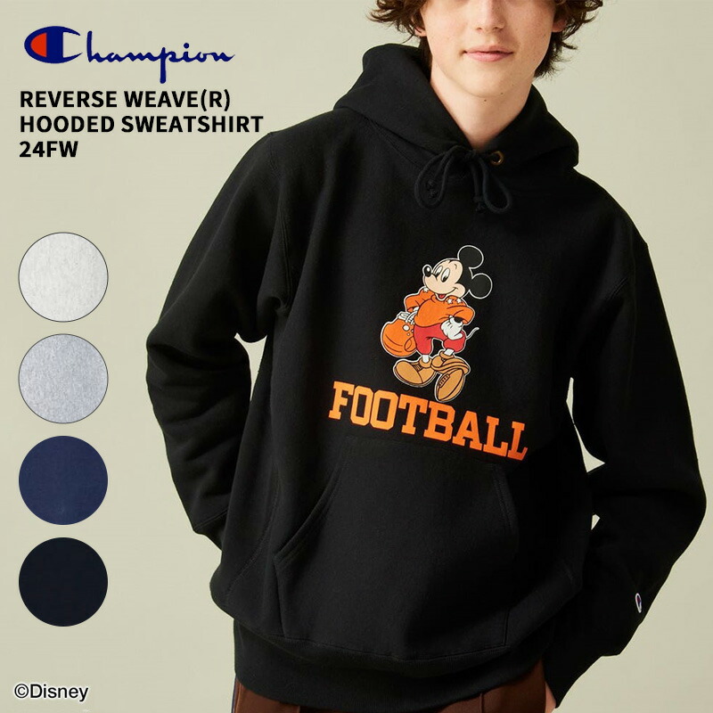 【楽天市場】チャンピオン メンズ プリント パーカー ミッキー Champion リバースウィーブ(R) フーデッドスウェットシャツ 24FW メンズカジュアル プルオーバー パーカー C3 ...