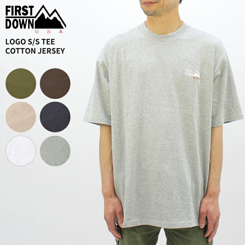 【楽天市場】ファーストダウン 半袖 Tシャツ First Down コットンジャージーワンポイントロゴ Tシャツ LOGO S/S TEE COTTON JERSEY メンズ カットソー ...