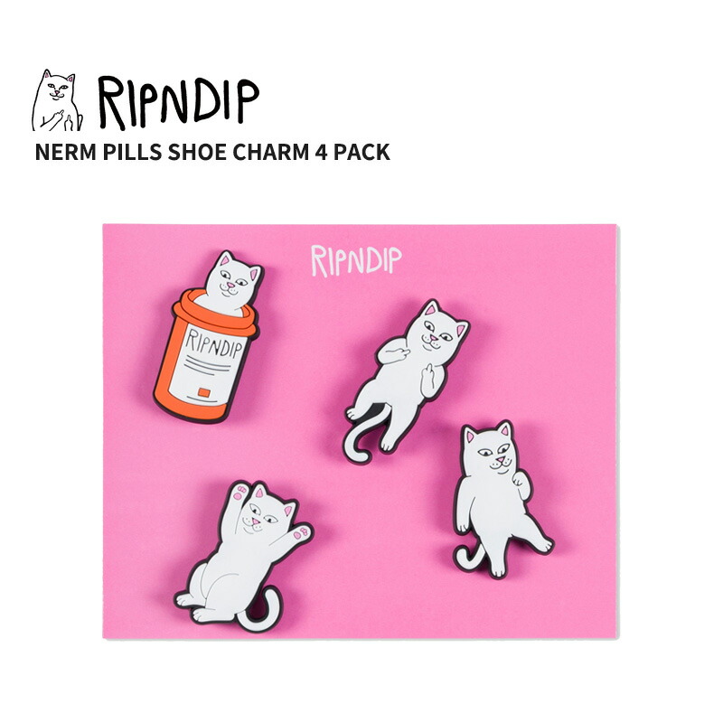 【楽天市場】リップンディップ RIPNDIPNERM PILLS SHOE CHARM 4 PACK シューチャーム 4個セット シューズ ...