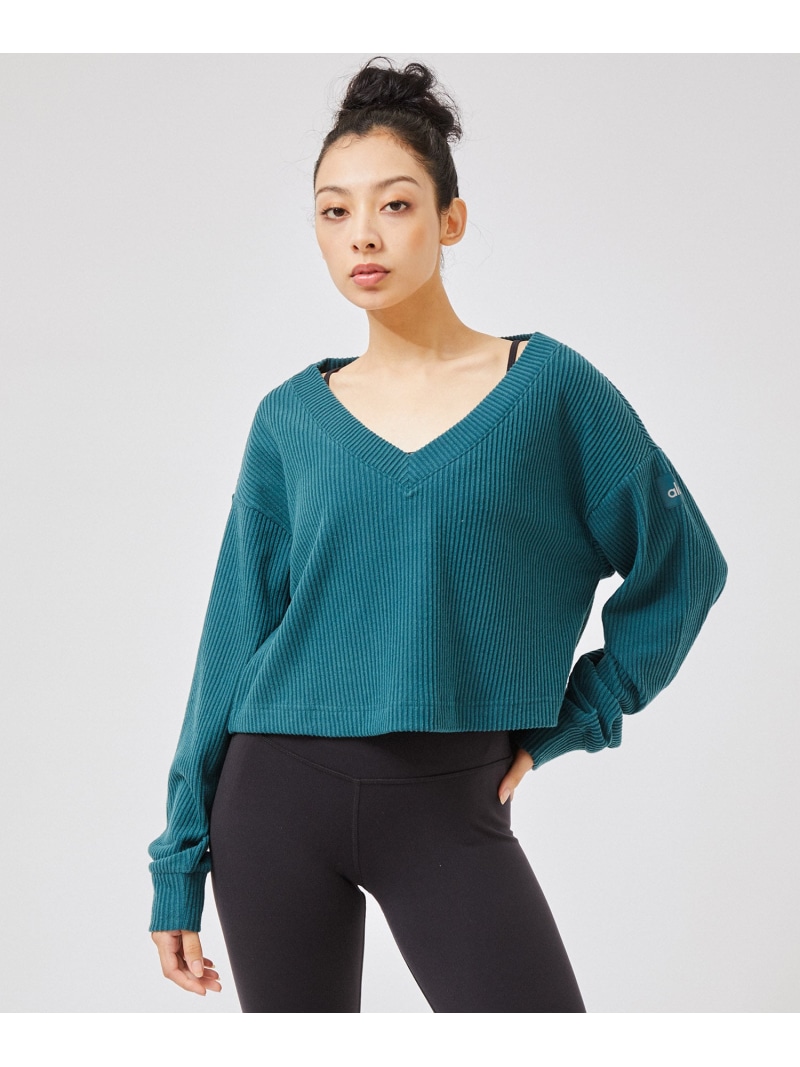 【楽天市場】【alo】Muse V-Neck Pullover ミューズ Vネックプルオーバー NERGY ナージー トップス ニット ...