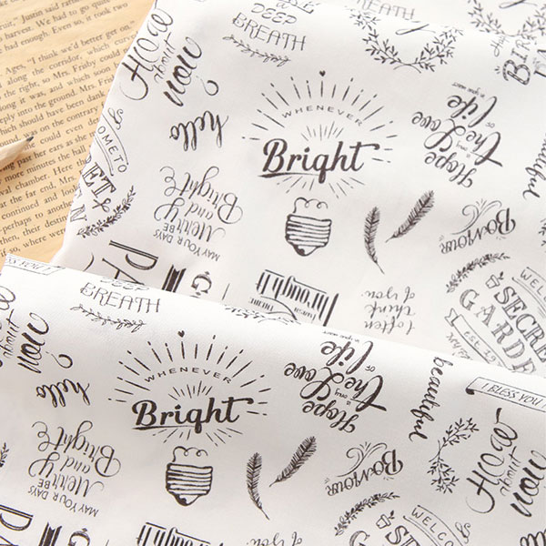 【楽天市場】( コットン ) タイポグラフィ アイボリー コットン （抗菌防臭）【 商用利用可 】：Tyvek 滑り止め特殊生地のNESSHOME