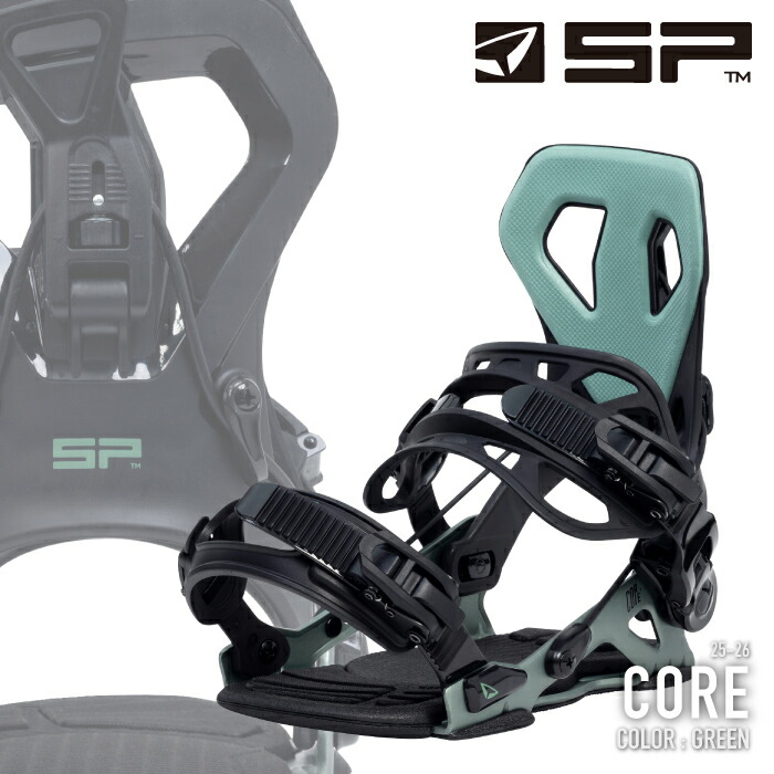 【楽天市場】レビューでクーポン★[日本正規品] スノーボード ビンディング エスピー SP CORE Green コア バインディング メンズ ...