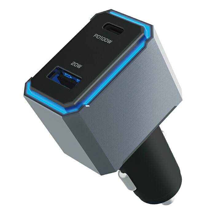 【楽天市場】最大合計120W出力 USB PD最大100W出力×1ポート/USB-A×1ポート搭載 DC充電器(DC072)：ネットショップカシムラ