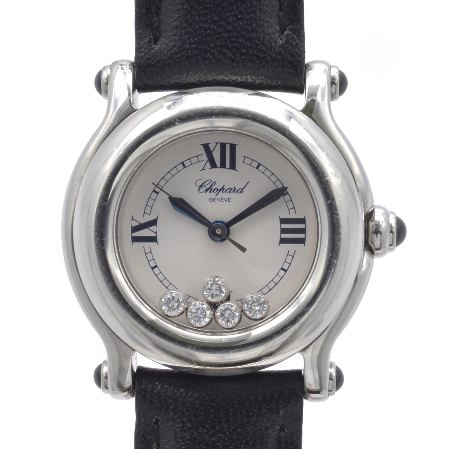 【楽天市場】ショパール【Chopard】 27/8245-23 ハッピースポーツ 5pダイヤモンド 腕時計 ステンレススチール/革 レディース 【中古】：Clockwise【クロックワイズ】