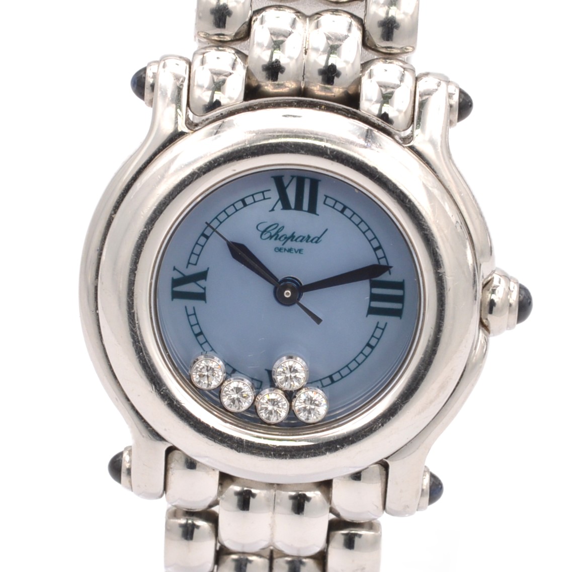 【楽天市場】CHOPARD ショパール ハッピースポーツ 27/8250-23 レディース 腕時計 クォーツ SS ブルーシェル文字盤 5Pダイヤ 高級ブランドウォッチ 【中古 ...