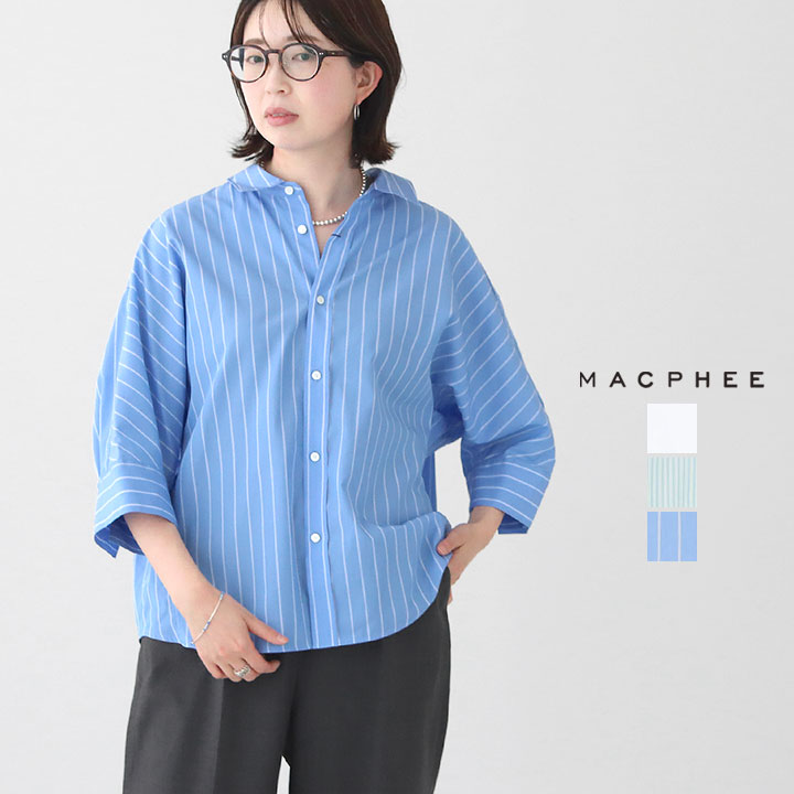 【楽天市場】【20％OFF！】MACPHEE(マカフィー) コットンブロード ドルマンスリーブシャツ(12-01-52-01402)：news-webshop（ニューズ）
