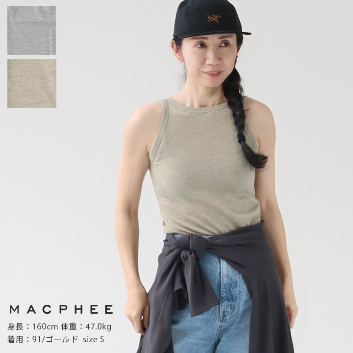 【楽天市場】MACPHEE(マカフィー) スパークリングインディア アメリカンスリーブタンクトップ(12-03-42-03503)※1枚のみメール便配送可能です。：news-webshop（ニューズ）
