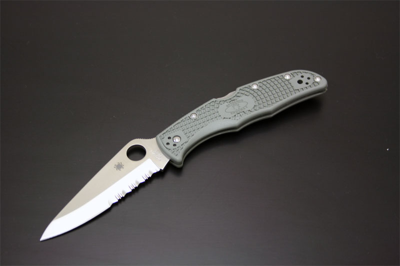 【楽天市場】【ギフト対応可】 スパイダルコ 【SPYDERCO】 エンデューラ4 フォリッジグリーン 半波刃 C10PSFG 選べる無料 ...
