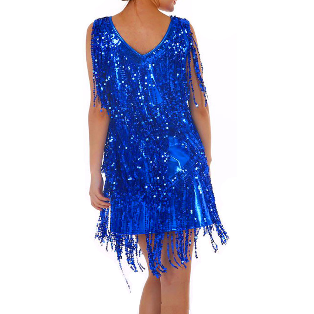 【楽天市場】セール スパンコール ダンス衣装 ワンピース ドレス ノースリーブ フリンジ ワンピース ゴールド シルバー レッド ブルー ...