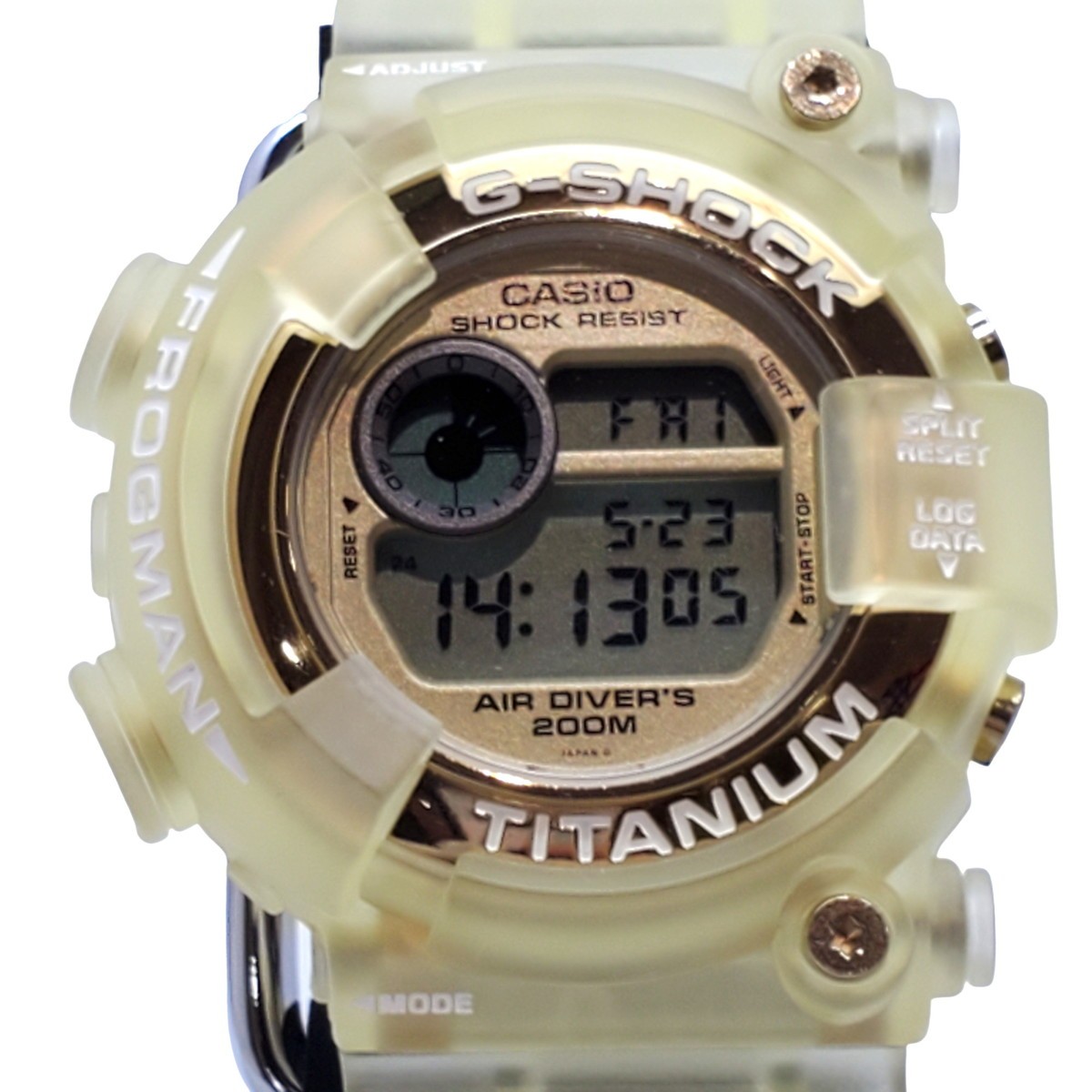 【楽天市場】G-SHOCK ジーショック CASIO カシオ 腕時計 DW-8201WC-9T FROGMAN W.C.C.S. フロッグマン トリプルマンタEL チタンケース 世界サンゴ礁 ...