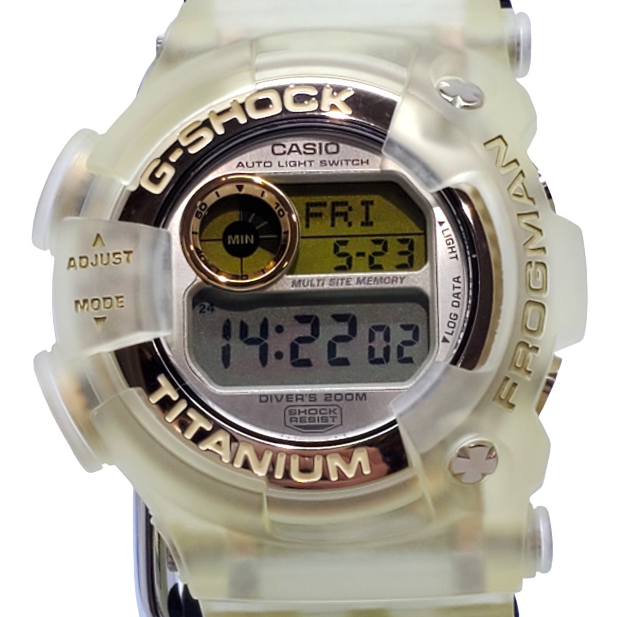 【楽天市場】G-SHOCK ジーショック CASIO カシオ 腕時計 DW-9900WC-9T FROGMAN WCCS フロッグマン ホワイトスケルトン チタンケース ダブルマンタEL ...