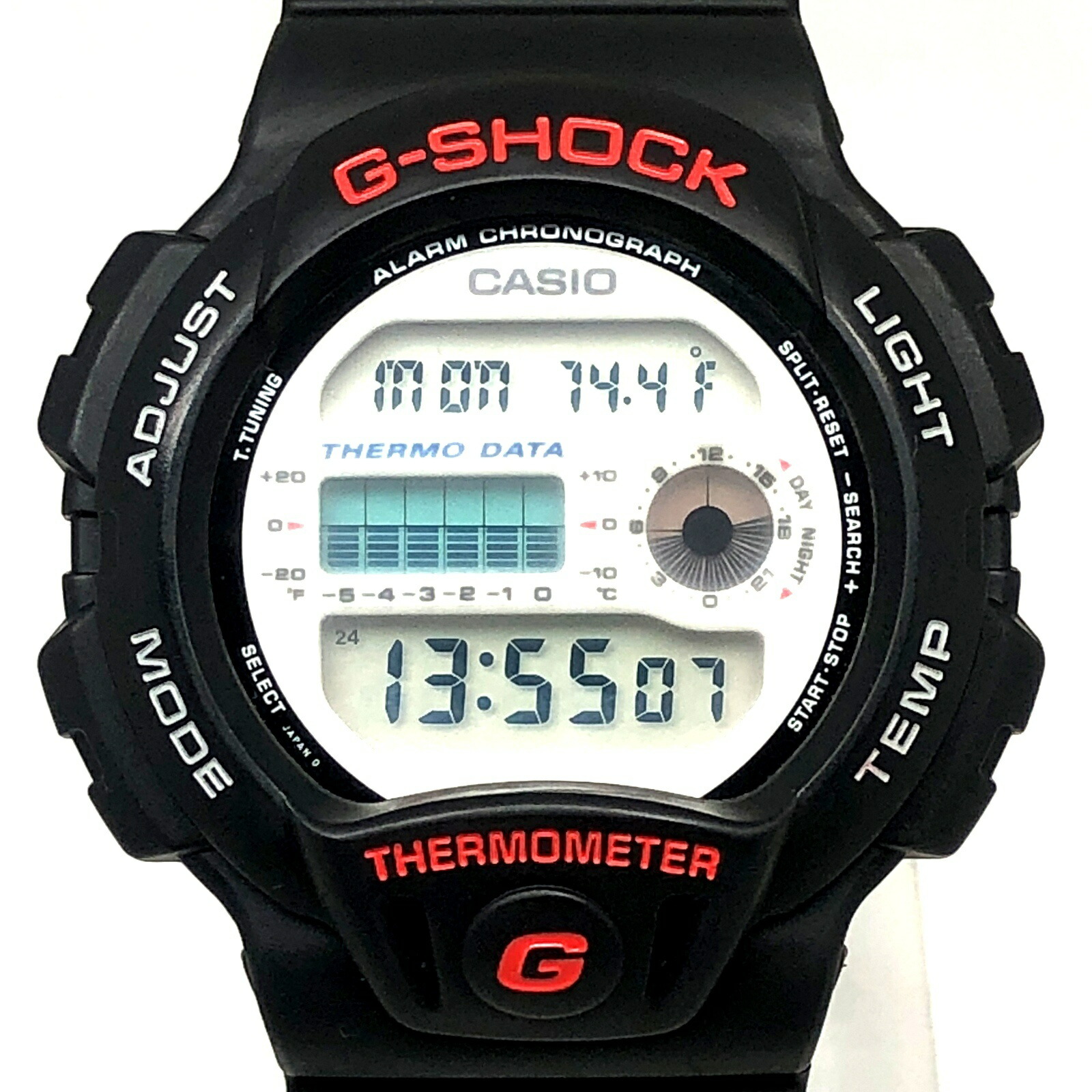 【楽天市場】G-SHOCK ジーショック CASIO カシオ 腕時計 DW-6100-7V M974 海外モデル 温度センサー搭載 ホワイト ...