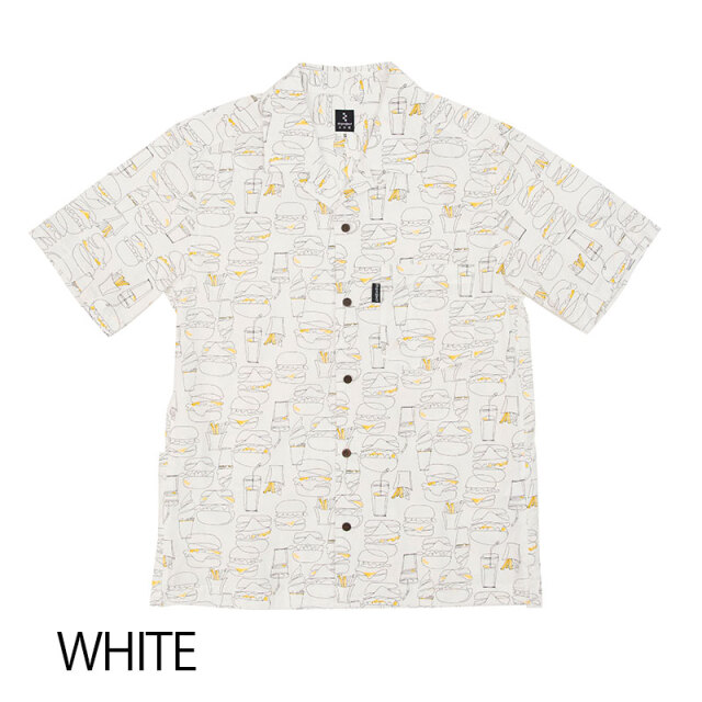 【楽天市場】アロハシャツ リンプロジェクト サイクリストアロハ バーガー 綿 100% ハンバーガー柄 背ポケット 開襟 日本製 No.2268 日本製 rin project プレゼント ...