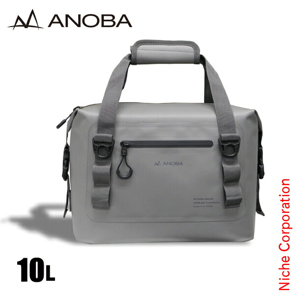 【楽天市場】ANOBA ( アノバ ) ブリザードソフトクーラー 10L アイスグレー AN056 ソフトクーラーボックス キャンプ クーラーバッグ 保冷 防水：ニッチ・エクスプレス