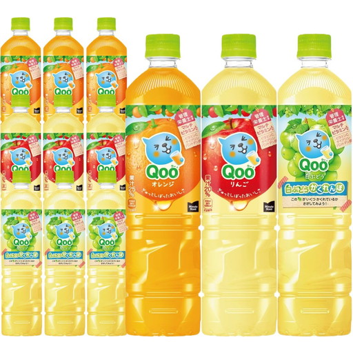 【楽天市場】12本セット コカ・コーラ ミニッツメイド Qoo クー 950ml オレンジ りんご 白ぶどう 3種 x各4本セット C1597：ニコショップ 楽天市場店