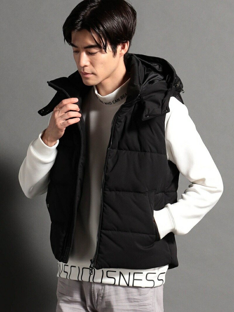 【楽天市場】【SALE／30%OFF】撥水フードロゴ中綿ベスト HIDEAWAYS NICOLE ニコル トップス ベスト・ジレ レッド グレー ブラック【RBA_E】【送料無料 ...