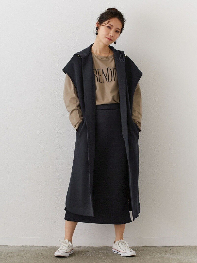 【楽天市場】【SALE／50%OFF】フードロングベスト/ダンボールポンチ NICOLE white ニコル クラブ トップス ベスト・ジレ ...