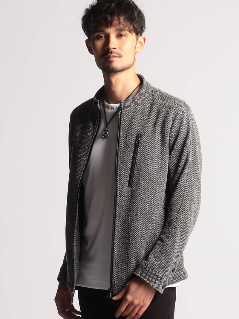 【楽天市場】【SALE／30%OFF】ヘリンボンショートスタンドカラーブルゾン NICOLE CLUB FOR MEN ニコル ジャケット ...