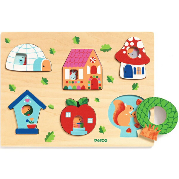 【楽天市場】DJECO ジェコ クク ハウス 知育玩具 1歳 2歳 パズル 幼児 木のおもちゃ 知育 子供 出産祝い 誕生日プレゼント 誕生日 ...