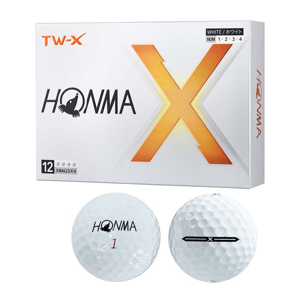 【楽天市場】本間ゴルフ（HONMA） TW-X ボール BT2402 ホワイト 1ダース 2024：二木ゴルフ 楽天市場店