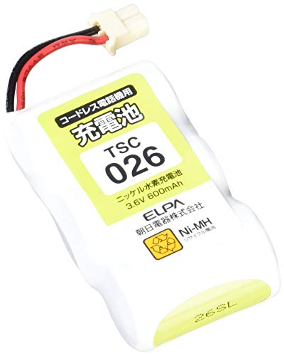 【楽天市場】エルパ (ELPA) 電話機用充電池 パナソニック同等品 3.6V 600mAh ニッケル水素充電池 TSC-026 送料 無料：nikkori store