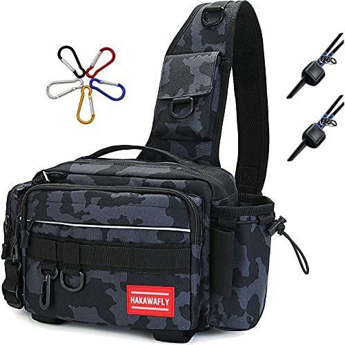 【楽天市場】HAFY フィッシングバッグ5WAY ロッドベルト2点とカラビナ5点付き 釣りバッグ 防水 タックルバッグ 多機能 大容量 ...