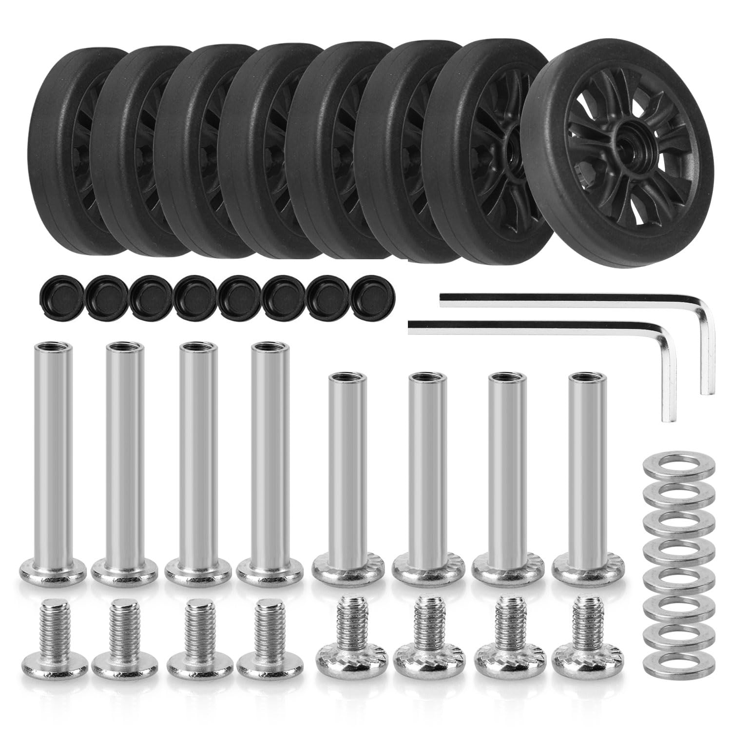 【楽天市場】Domiella キャスター スーツケース 車輪補修用タイヤ 交換 修理 取替えDY用 スーツケース キャスター 交換 8個セット ...