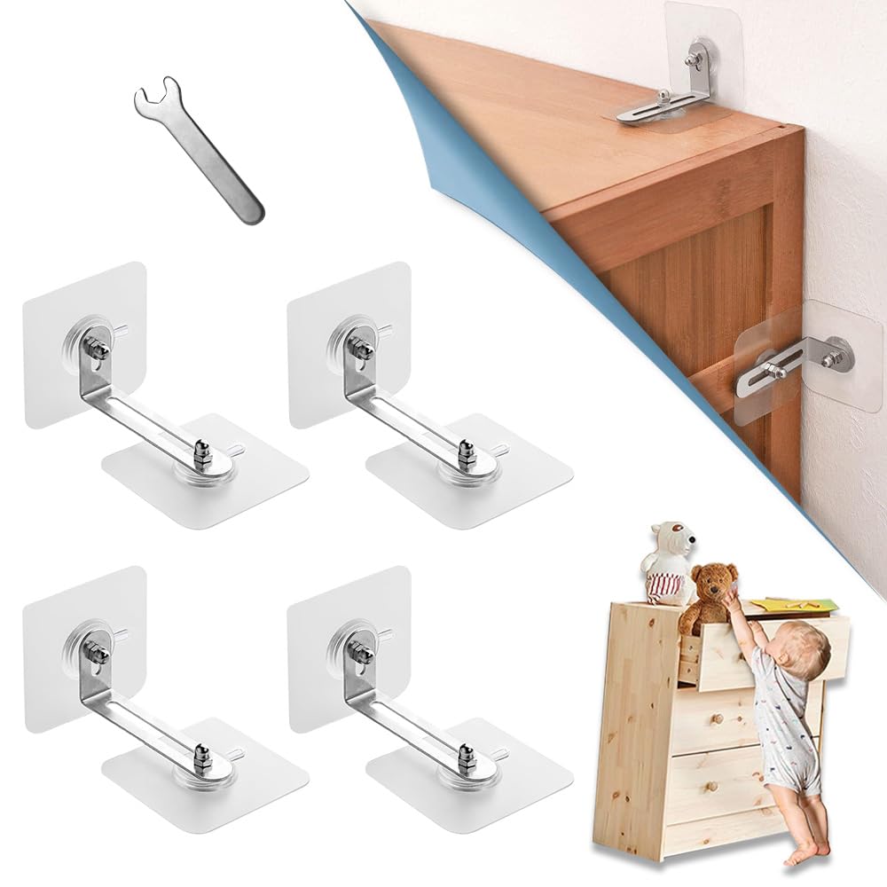 【楽天市場】家具転倒防止 耐震器具 穴開け不要 4組セット 強力タイプ 地震対策 転倒防止器具 固定器具 防災用品 家具 固定 落下防止 耐震 ...