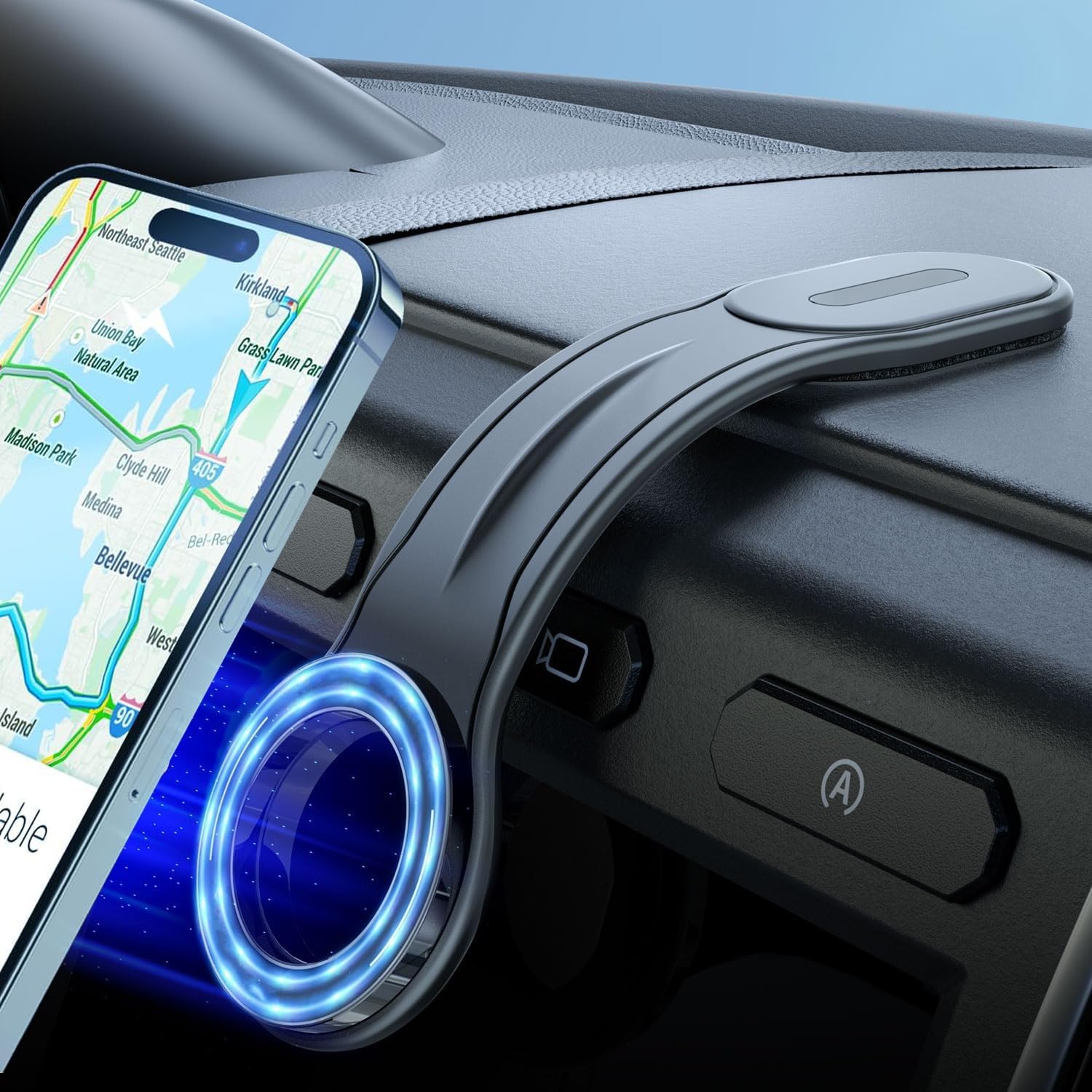 【楽天市場】ZEEY スマホホルダー マグネット式携帯電話ホルダー Magafe 車載 ホルダ 折り畳み可能 超強力3M粘着シール 形状記憶 ...