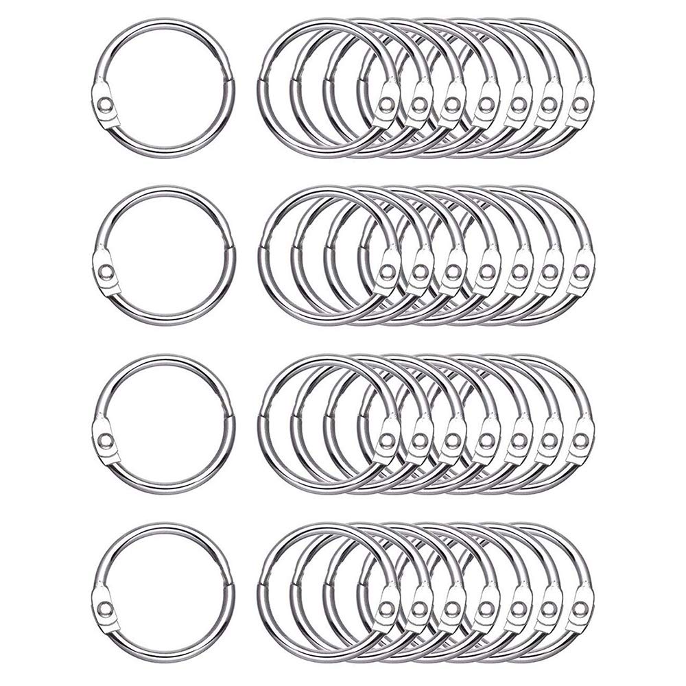 【楽天市場】Antn ルーズリーフバインダーリング 100個 1.インチ ニッケルメッキ ブックリング キーリング キーリング キーチェーン ...