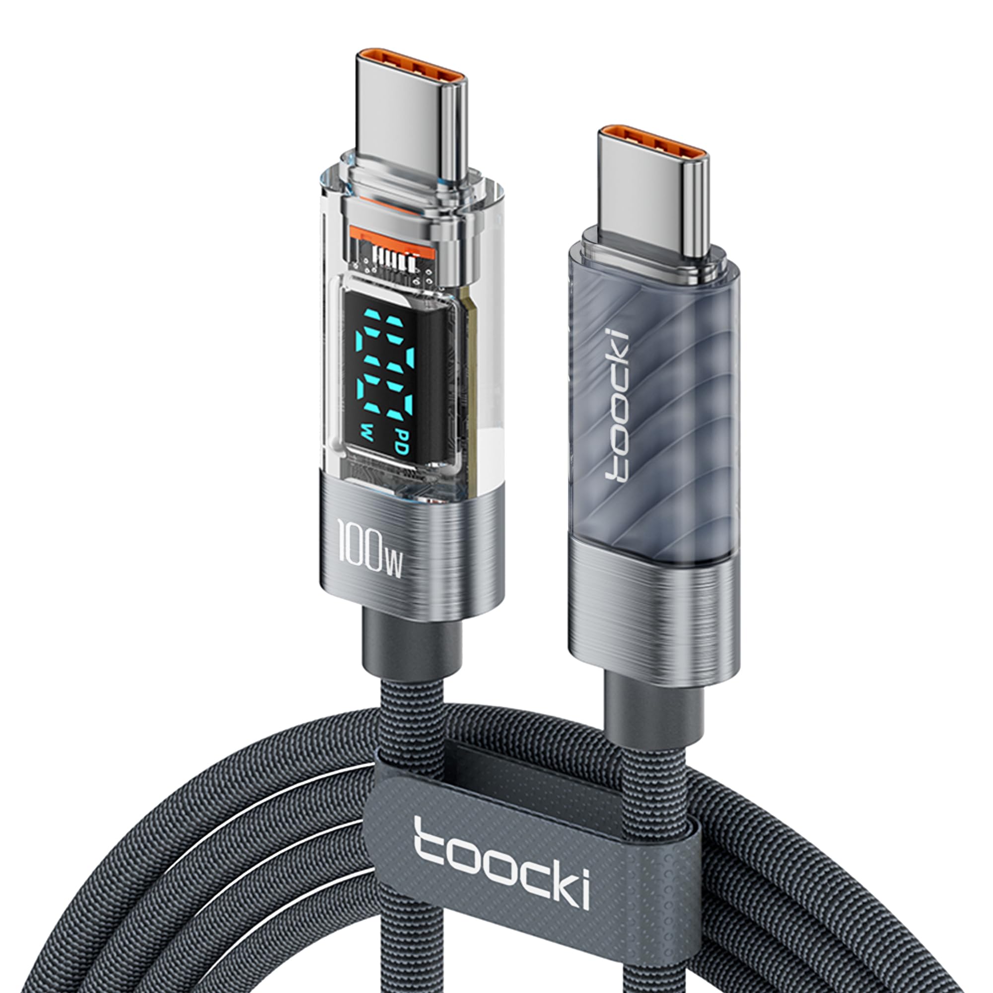 【楽天市場】usb c ケーブル 100/5A PD対応 EDディスプレイ搭載 M タイプcケーブル 急速充電 typec ケーブル ナイロン ...