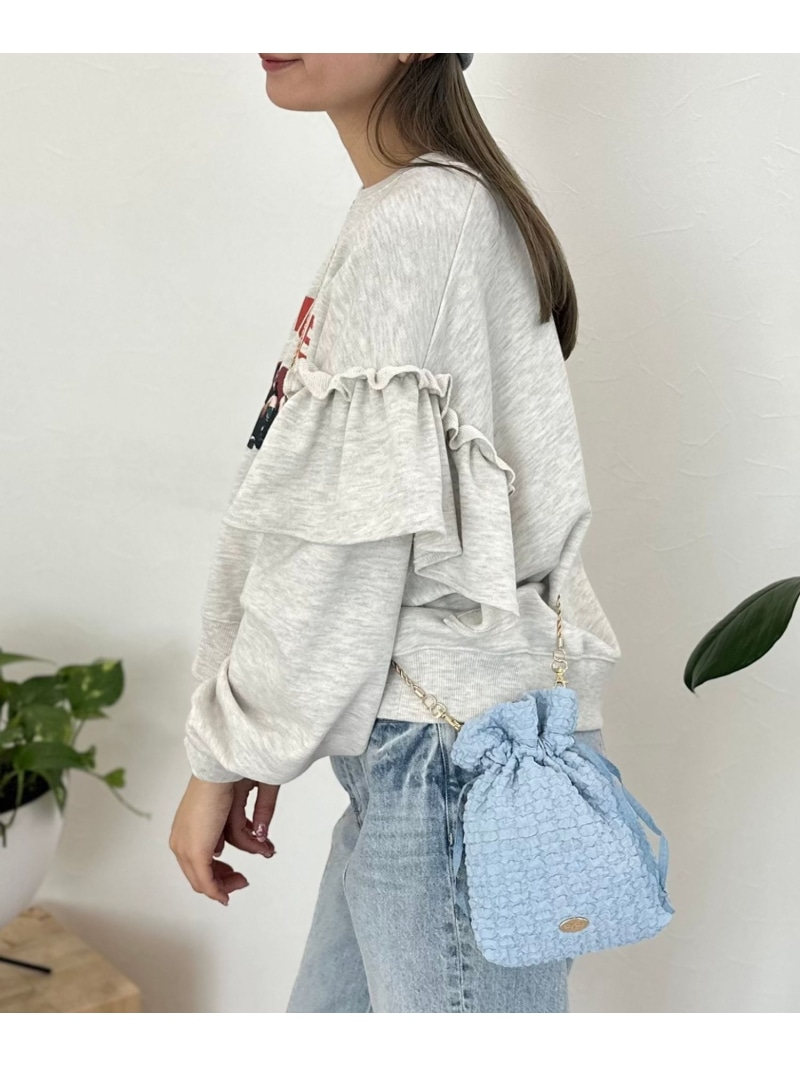 【楽天市場】巾着チェーンショルダーバッグ[tiny tiny(ティニーティニー)] tiny tiny ニコアンド バッグ ショルダーバッグ ブルー ブラック ホワイト[Rakuten ...