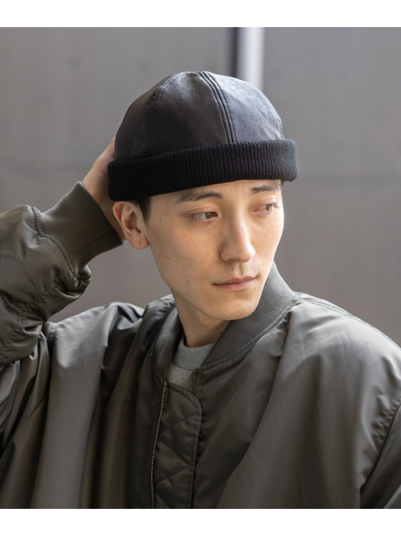 【楽天市場】【SALE／30%OFF】(M)Fレザーロールキャップ niko and ... ニコアンド 帽子 その他の帽子 ブラック【RBA ...