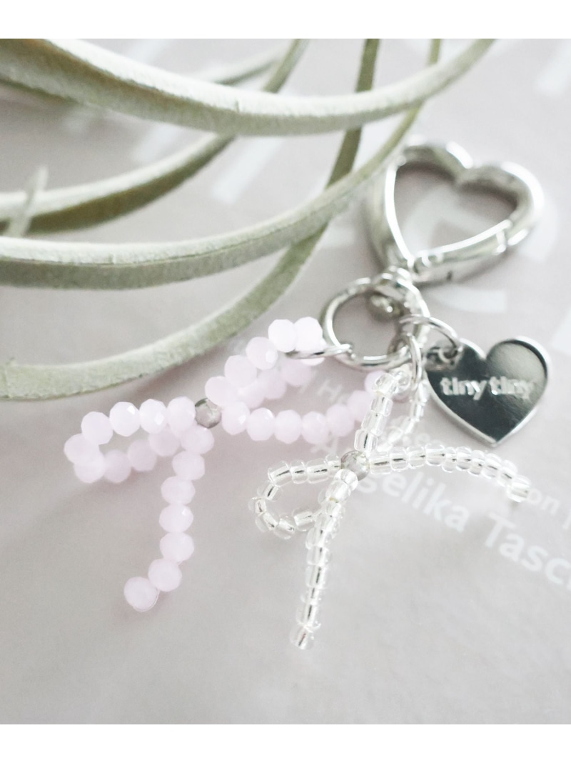 【楽天市場】ビーズリボンチャーム[tiny tiny(ティニーティニー)] tiny tiny ニコアンド ファッション雑貨 チャーム・キーチェーン ピンク[Rakuten Fashion ...