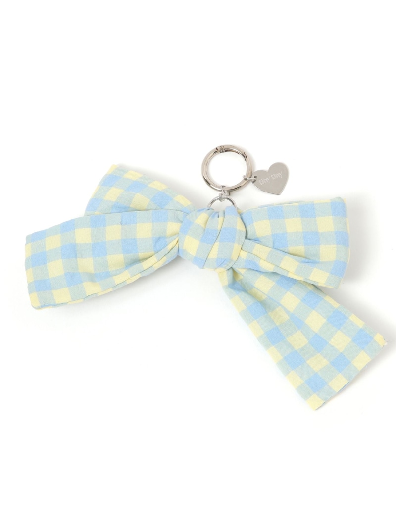 【楽天市場】チェックリボンチャーム[tiny tiny(ティニーティニー)] tiny tiny ニコアンド ファッション雑貨 チャーム・キーチェーン イエロー ブラック レッド ...