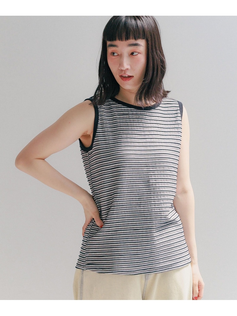 【楽天市場】3Dボーダーノースリーブプルオーバー niko and ... ニコアンド トップス カットソー・Tシャツ ネイビー レッド ブラック[Rakuten Fashion]：niko ...