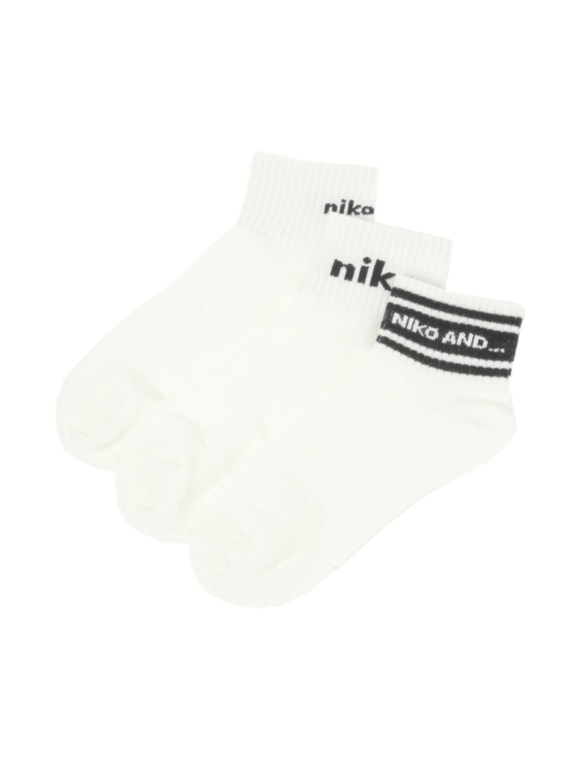 【楽天市場】オリジナル3SETミドルソックス niko and ... ニコアンド 靴下・レッグウェア 靴下 ホワイト ブラック[Rakuten Fashion]：niko and ...／ニコアンド