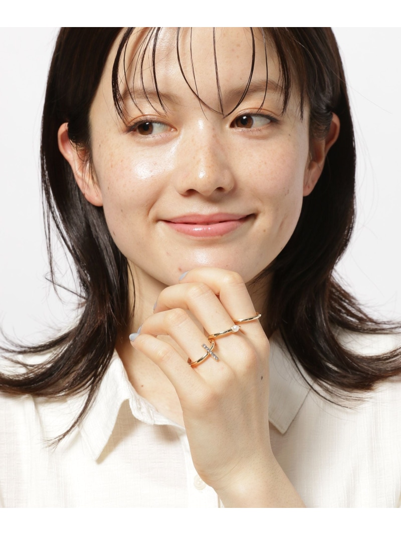 【楽天市場】メタルモチーフ付き3SETリング niko and ... ニコアンド アクセサリー・腕時計 リング・指輪 イエロー グレー[Rakuten Fashion]：niko and ...