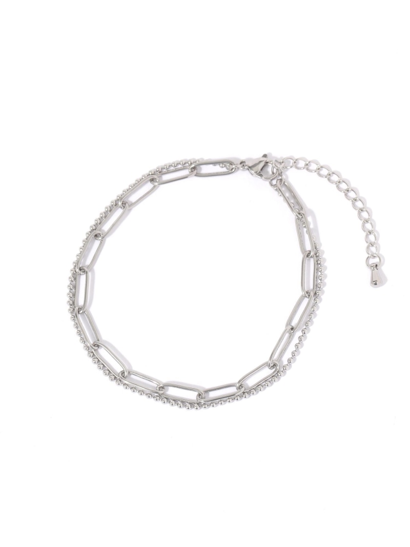 【楽天市場】シンプルチェーンブレスレット[tiny tiny(ティニーティニー)] tiny tiny ニコアンド アクセサリー・腕時計 ブレスレット・バングル グレー イエロー ...