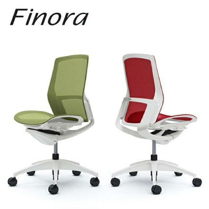 【楽天市場】＜期間中ポイント15倍＞Finora フィノラ ミドルバック ホワイトボディ ホワイトパネル メッシュシート ホワイト脚 肘なし ...