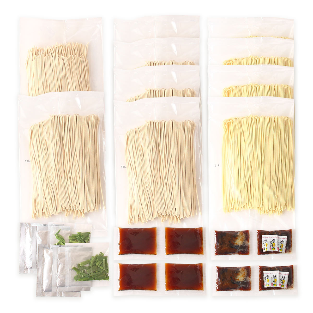 【楽天市場】[由布製麺] めん類詰合せ 常温セット[辛麺2食 234g(麺100g×2、スープ 15g×2、辛味の素 1.5g×2、ニラ 0.5g×2)、別府冷麺4食 548g (麺 100g ...