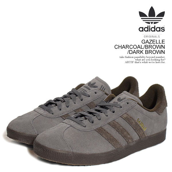 【楽天市場】アディダス オリジナルス adidas Originals GAZELLE CHARCOAL/BROWN/DARK BROWN ...