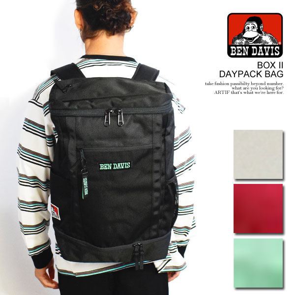 【楽天市場】ベンデイビス BEN DAVIS BOX II DAYPACK BAG bdw-8302 メンズ レディース デイパック バッグ バックパック リュック 鞄 カバン 送料無料 ...