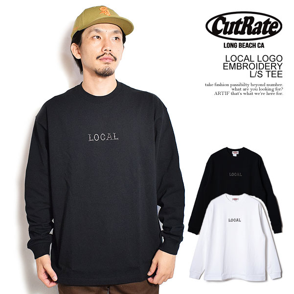 【楽天市場】カットレイト CUTRATE CLASSIC LOCAL LOGO EMBROIDERY L/S TEE cr-24aw007 cutrate メンズ Tシャツ 長袖 ロンT 刺繍 ...