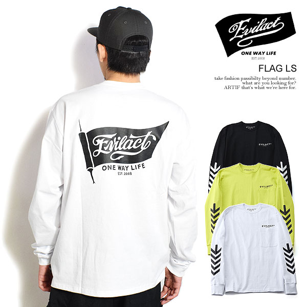 【楽天市場】30％OFF SALE セール イーブルアクト EVILACT FLAG LS ea25-act1-t01 メンズ Tシャツ 長袖 ロンT バイカー 送料無料 ストリート：nisky